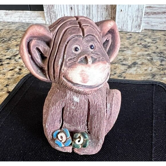 Artesania Rinconada | Art | Rinconada Classic Old 45 Chimpanzee W Blue ...